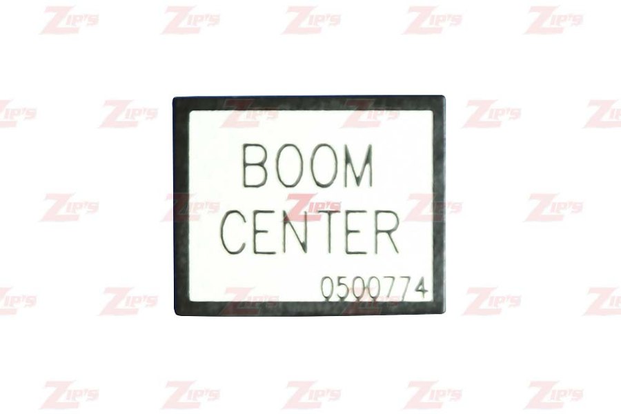 Decal, Boom Center Plate | Zip's