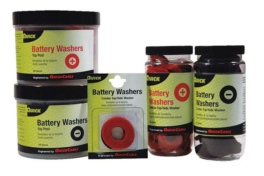 QUICK CABLE Side Post Battery Protective Washers, Red and Black Pair ...