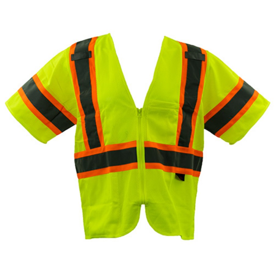 GSS Safety Class 3 Two Tone Mesh Zipper Safety Vest | Zip's Outfitters