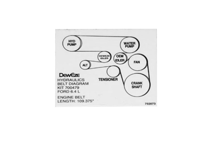 DewEze Belt Diagram Decal 702073 | Zip's