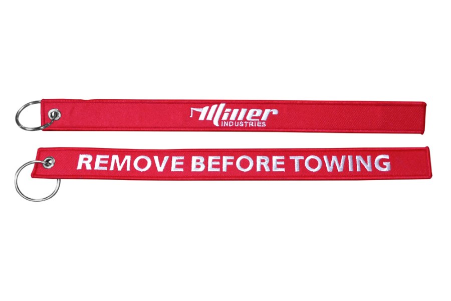 Miller "Remove Before Towing" Hitch Pin Tag | Zip's