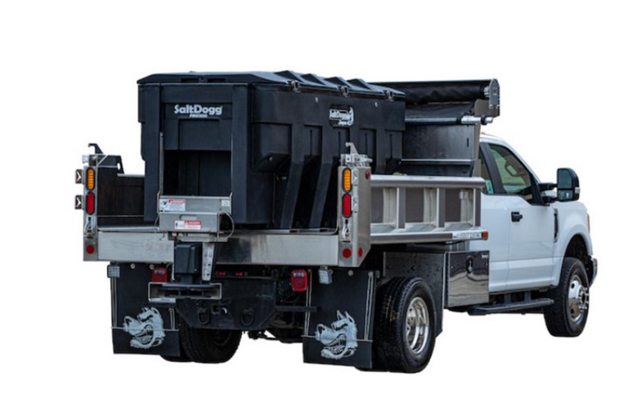 SaltDogg PRO3000 3.0 Cubic Yard Electric Poly Hopper Spreader w/Auger ...
